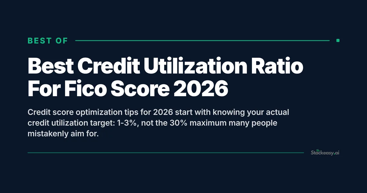 Best Credit Utilization Ratio For Fico Score 2026
